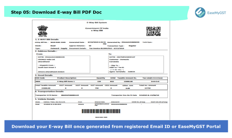Get Started with E-Way Bill Generation Today with EaseMyGST